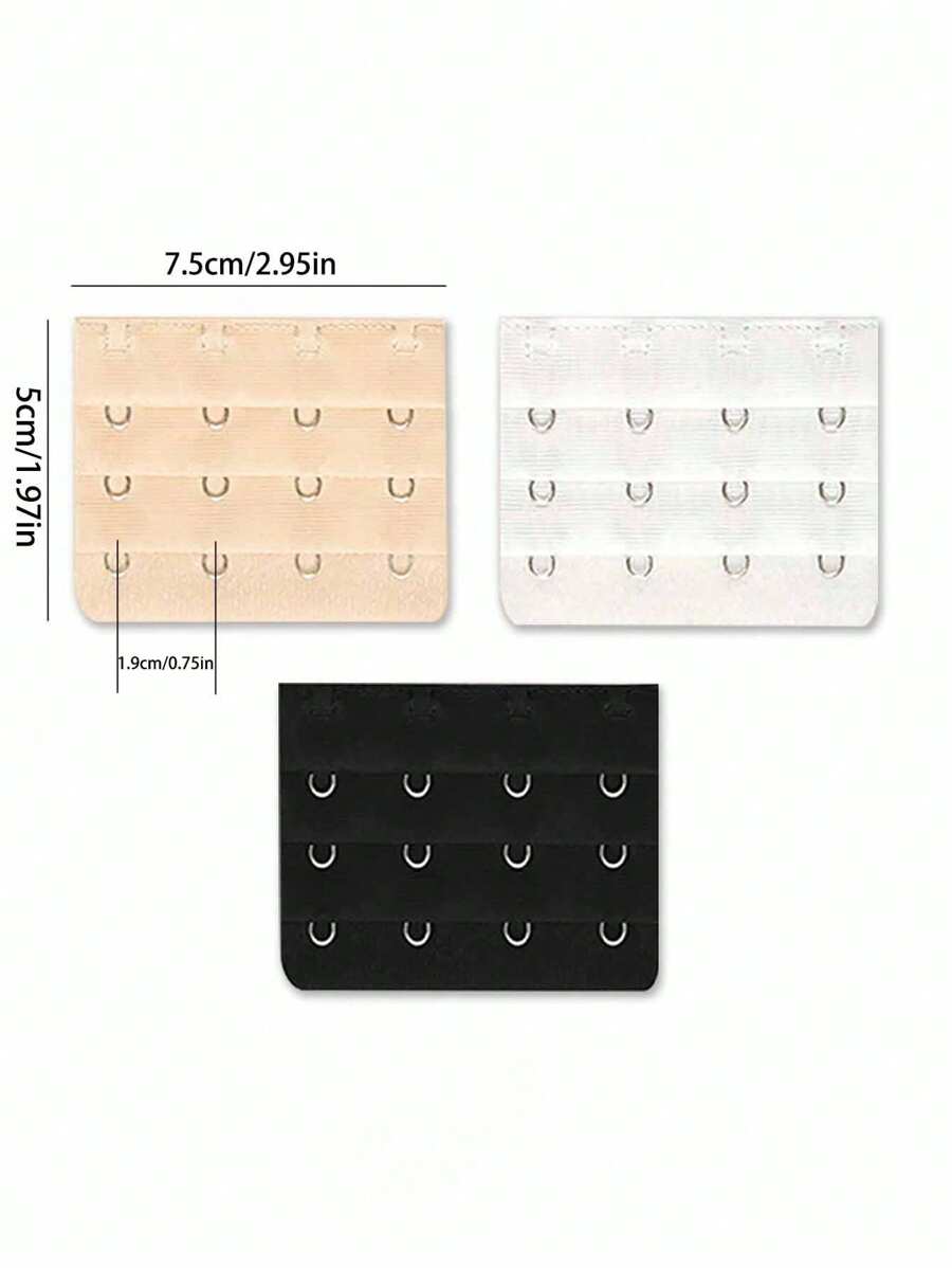 3/12Pcs Stretch Bra Buckle Underwear Extension Buckle 2/3/4 Hook Buckle ...