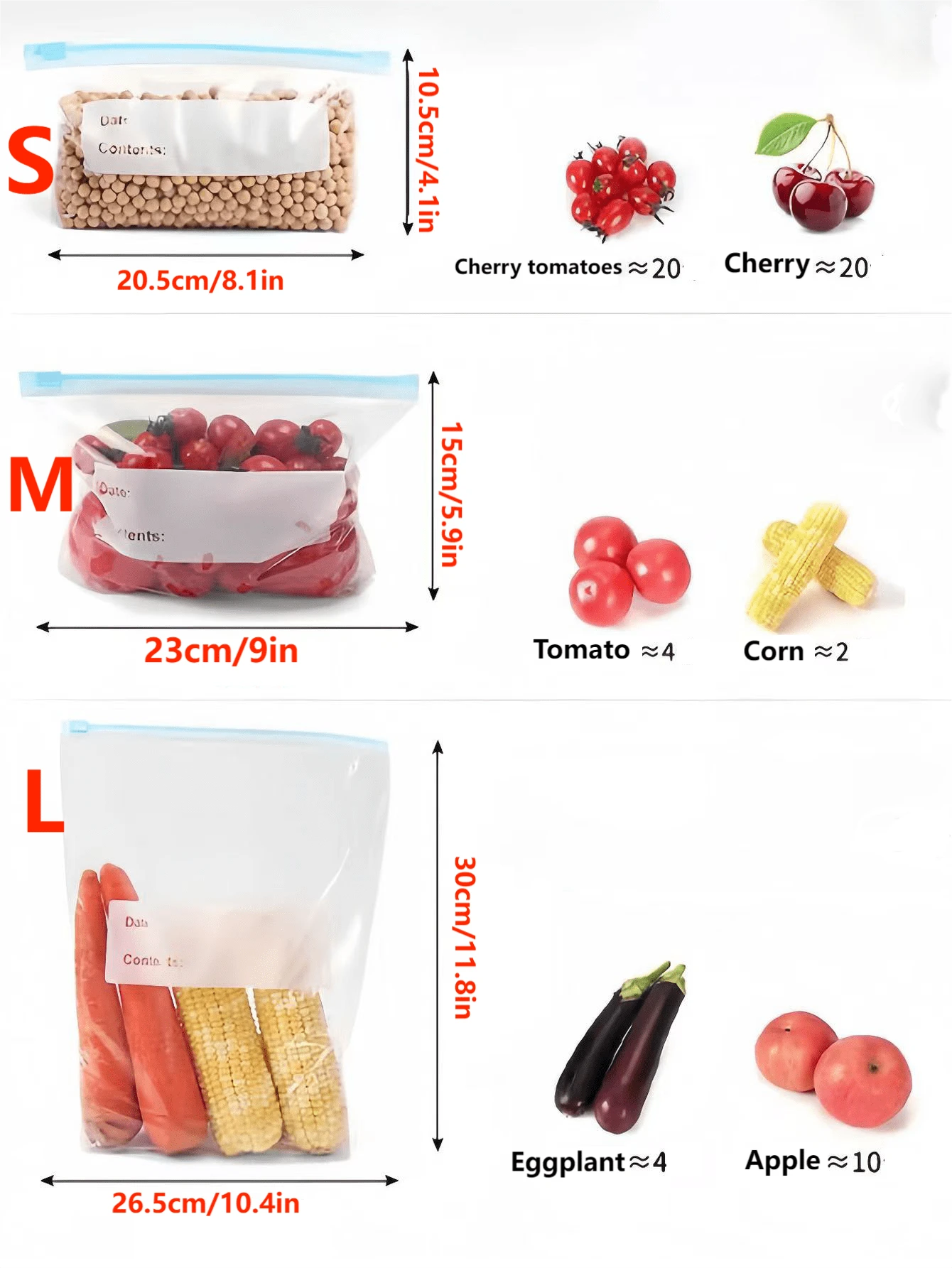 45pcs Storage Bags, Ziplock Fresh Bags, Ziplock Sealed Bags, Food ...
