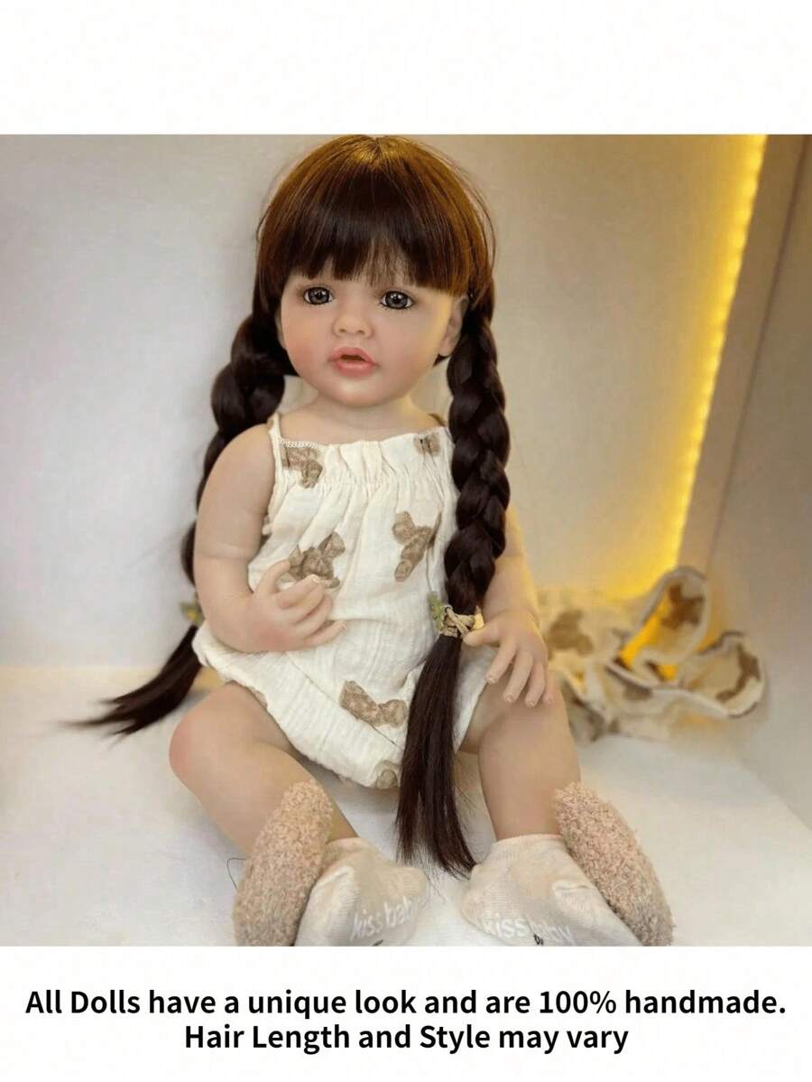 22 Inch Betty Beauty Doll Handmade Soft Touch Vinyl Reborn Girl With Skirt Girls Toyno Hat