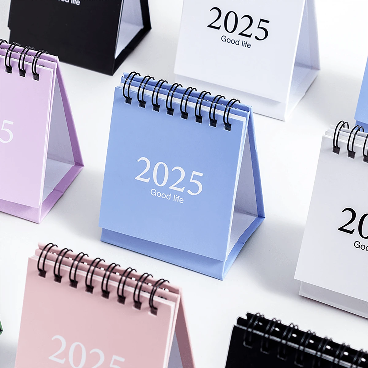2025 Morandi Color Small Desk Calendar Simple Solid Color Calendar ...