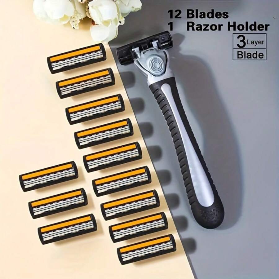 3-Layer Stainless Steel Safety Razor Blades For Men - Replaceable For ...