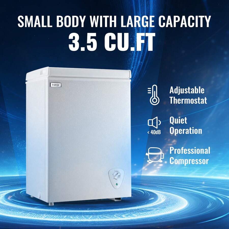 Deep Chest Freezer Compact Freezers With Adjustable Thermostat Top Open ...