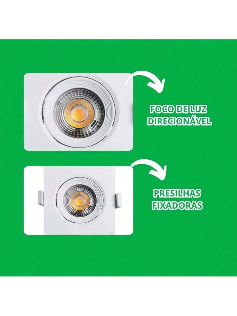 Kit3 Spot Luminária Led 5W Redondo Embutido Branco Branco Quente 3000k ...