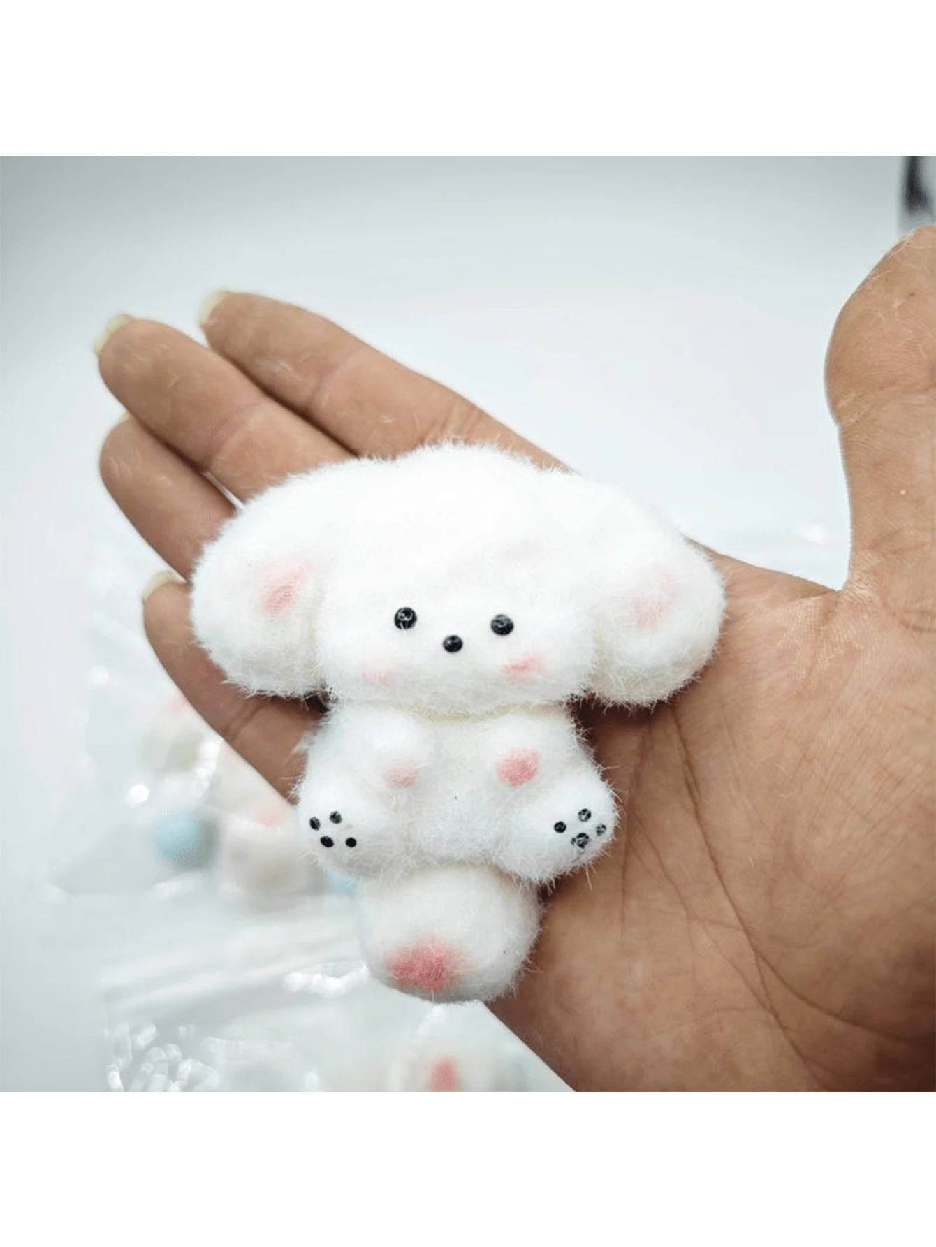 Squishy Curly-Haired Dog Anti-Stress Plush Toy, Extra Soft Small Puppy ...