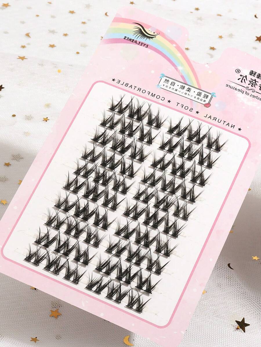 10 Rows Of Natural Eyelash Clusters, Handmade Eyelash Clusters, C-Curl ...