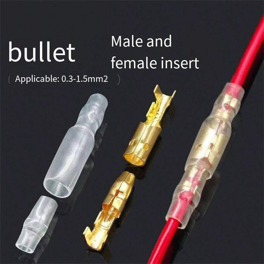 Conectores terminales tipo bala, conector rápido de engaste macho y hembra, empalme de múltiples ...