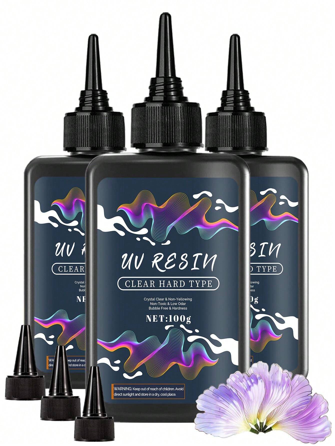 UV Resin Kit With UV Light - 200g Upgraded Hard Type Crystal Clear UV Resin Kit, UV Resin With ...