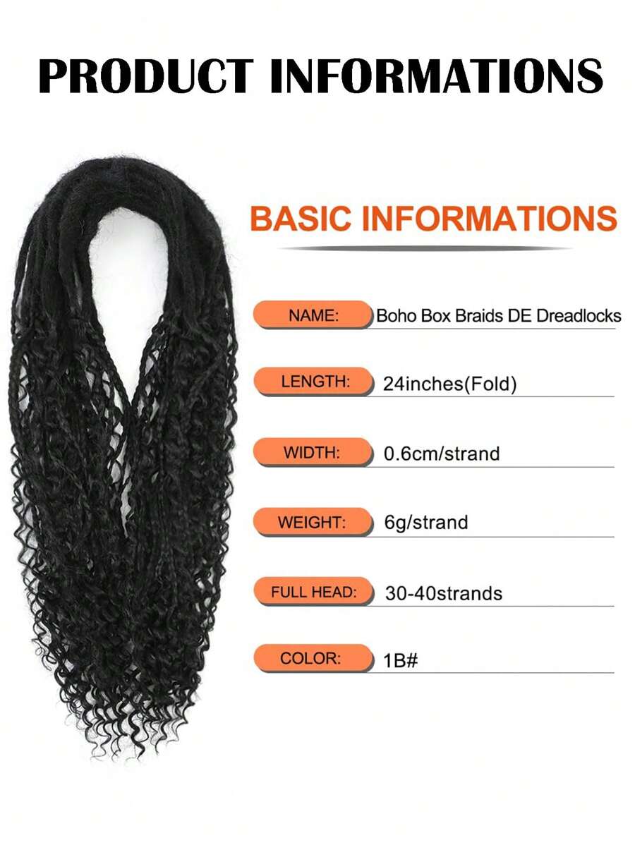 10 pièces Extensions de dreads à double extrémité de 24 pouces, tresses ...