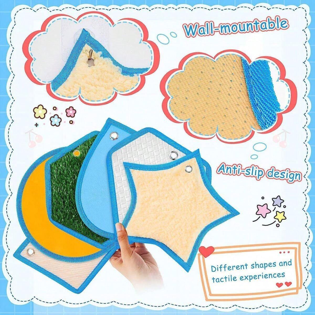 Assorted Textured Sensory Pads, Felt Tactile Animal Sensory Mats ...