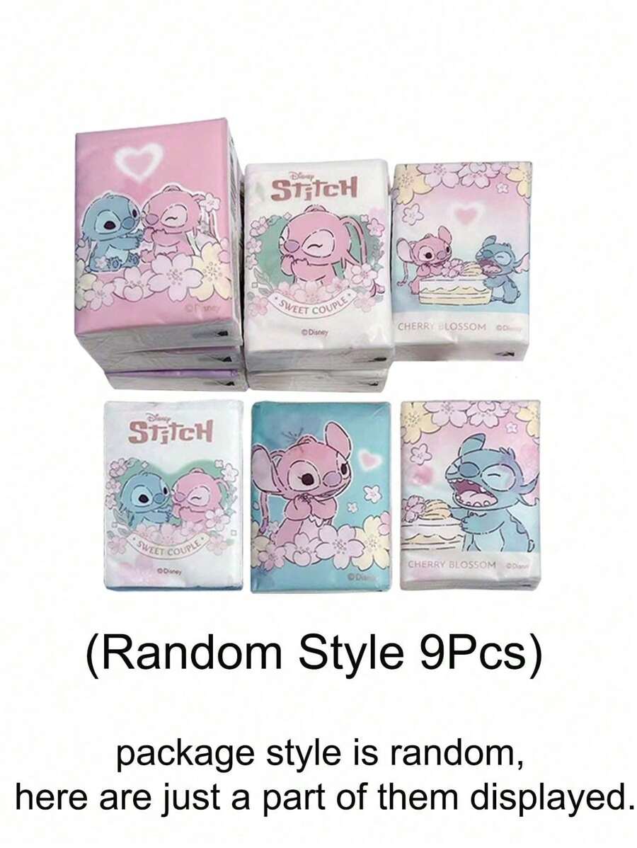 Genuine Handkerchief Paper Animes Cartoon Figure Kawaii Lilo&Stitchs ...