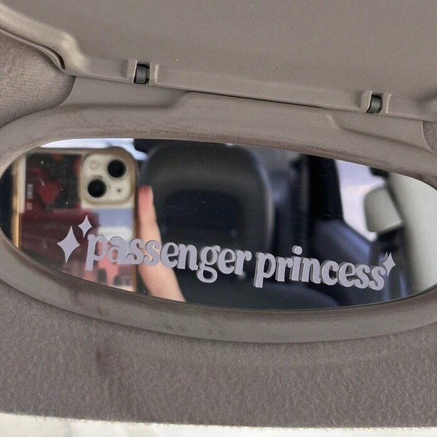 Car Reflector Sticker, Beautiful "Passenger Princess" Text Sticker, Car ...
