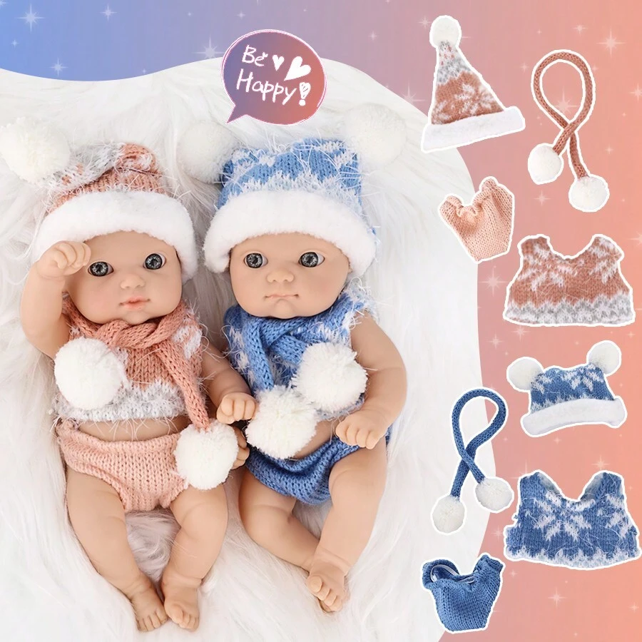 Boneca Reborn de 7 polegadas em PVC, Boneca Realista com Conjunto de ...