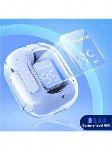 New Transparent Wireless Bluetooth Headset Gaming Noise Cancelling TWS ...