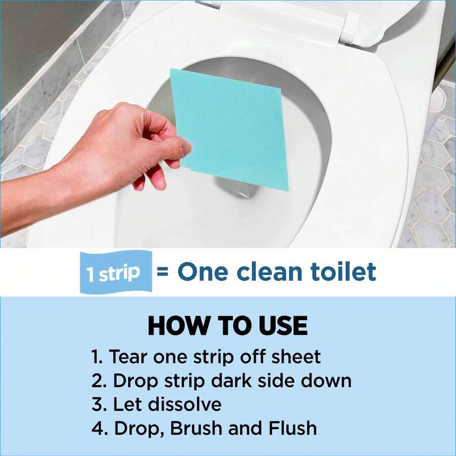 Toilet Bowl Cleaners Strips 30 Count, Packaging, Natural Toilet Cleaner ...