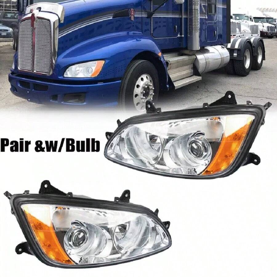 For 2008-2017 Kenworth T660 T700 Chrome Projector Headlight Headlamps Pair Set | SHEIN USA