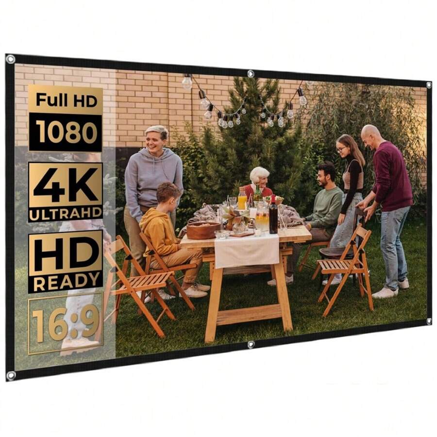 84 Inch Projection Screens, Outdoor Movie Screens Portable Projection ...