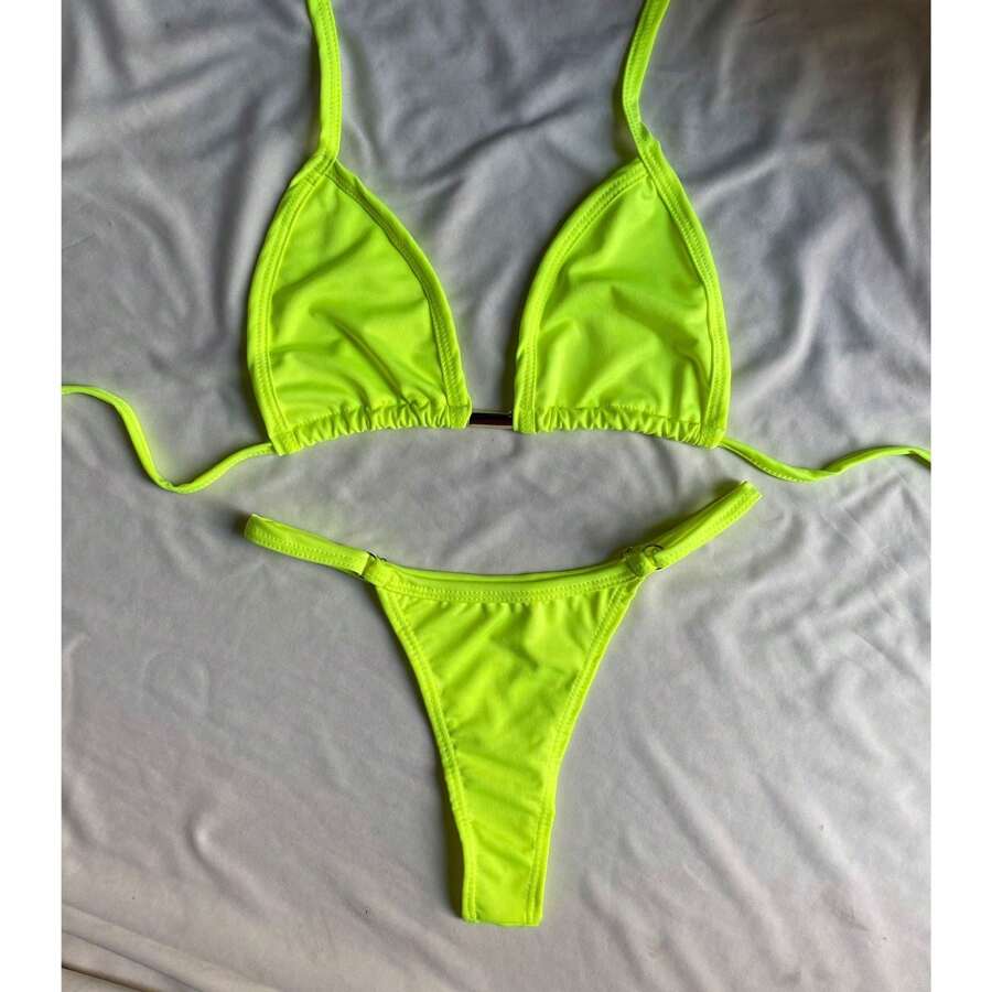 Adjustable String Bikini With Bronze Marks, G-String With Padded Lining ...