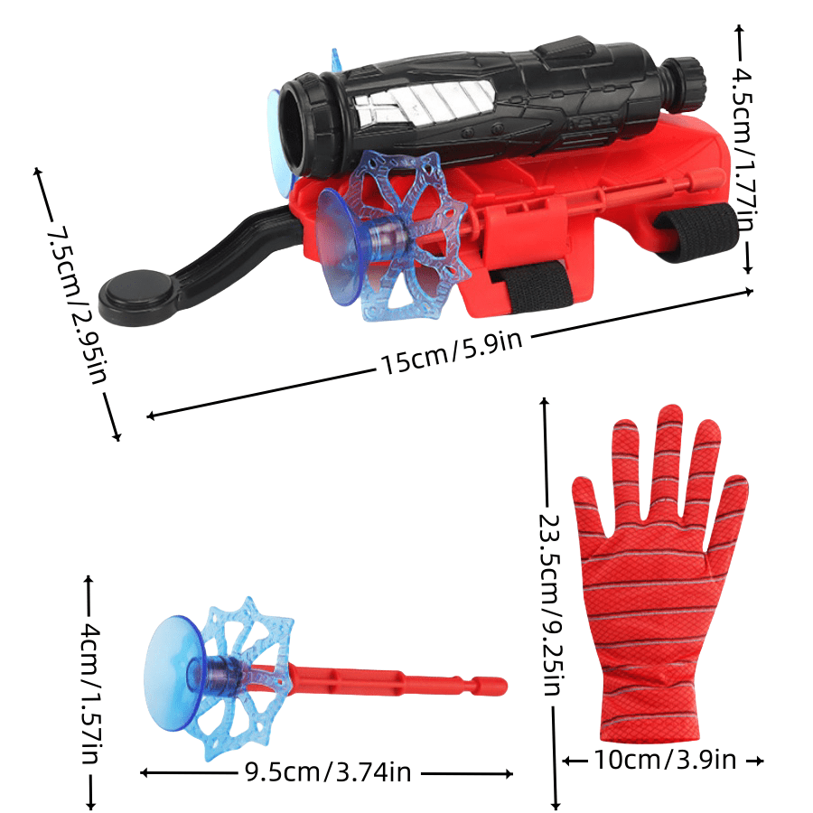 Web Shooter With Suction Cup Launching, Spinning Web, Wall Sticking ...