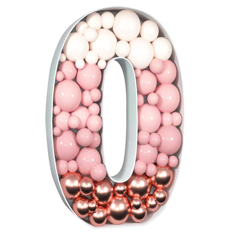 3ft/35in Mosaic Balloon Numbers Frame Pre-Cut Large Foam Board Backdrop ...