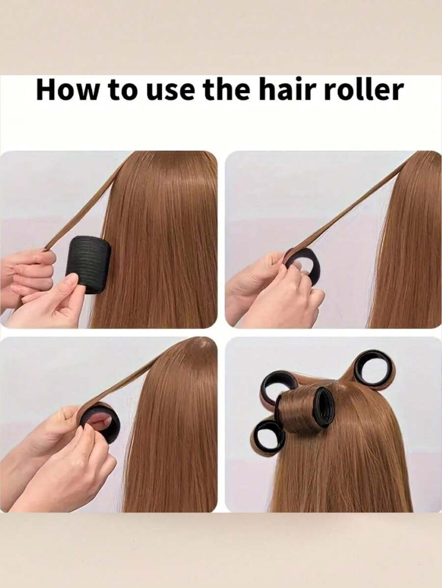 2 Packs Heatless Self-Grip Hair Rollers Set For Curly Hair - Salon ...