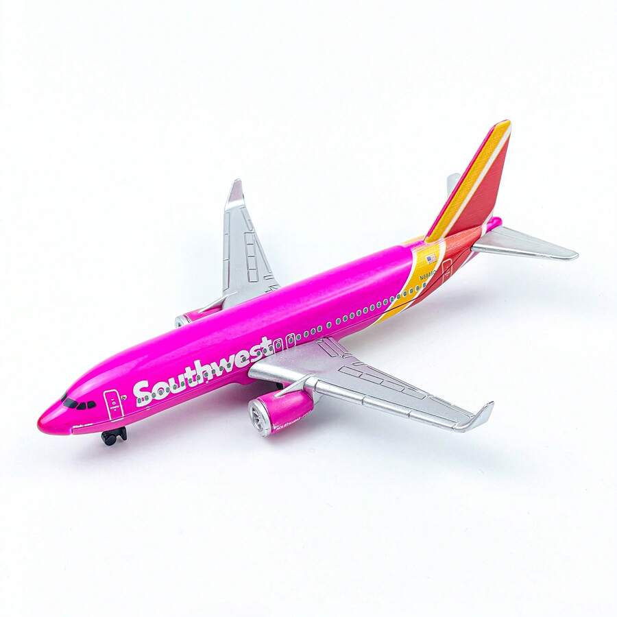 Pink Alloy Metal Airplane Model, Die-Cast Collectible Aircraft Model ...