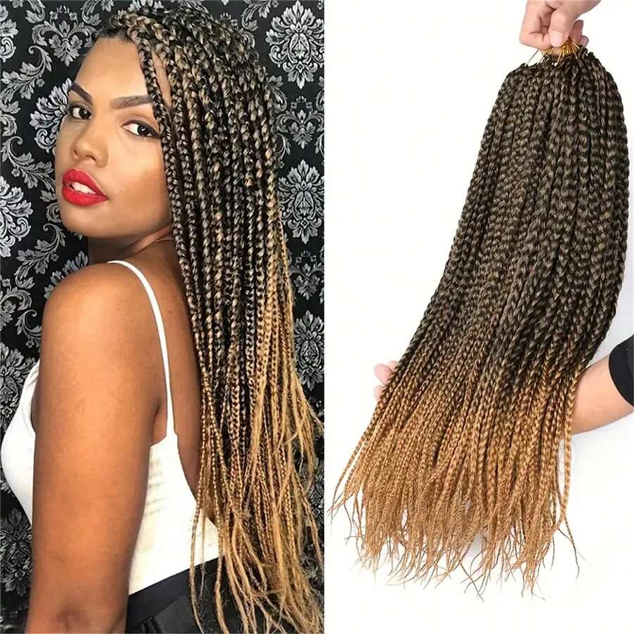 6packs Box Braids Crochet Hair 14inch/18inch/24inch 20 Strands/Pack ...