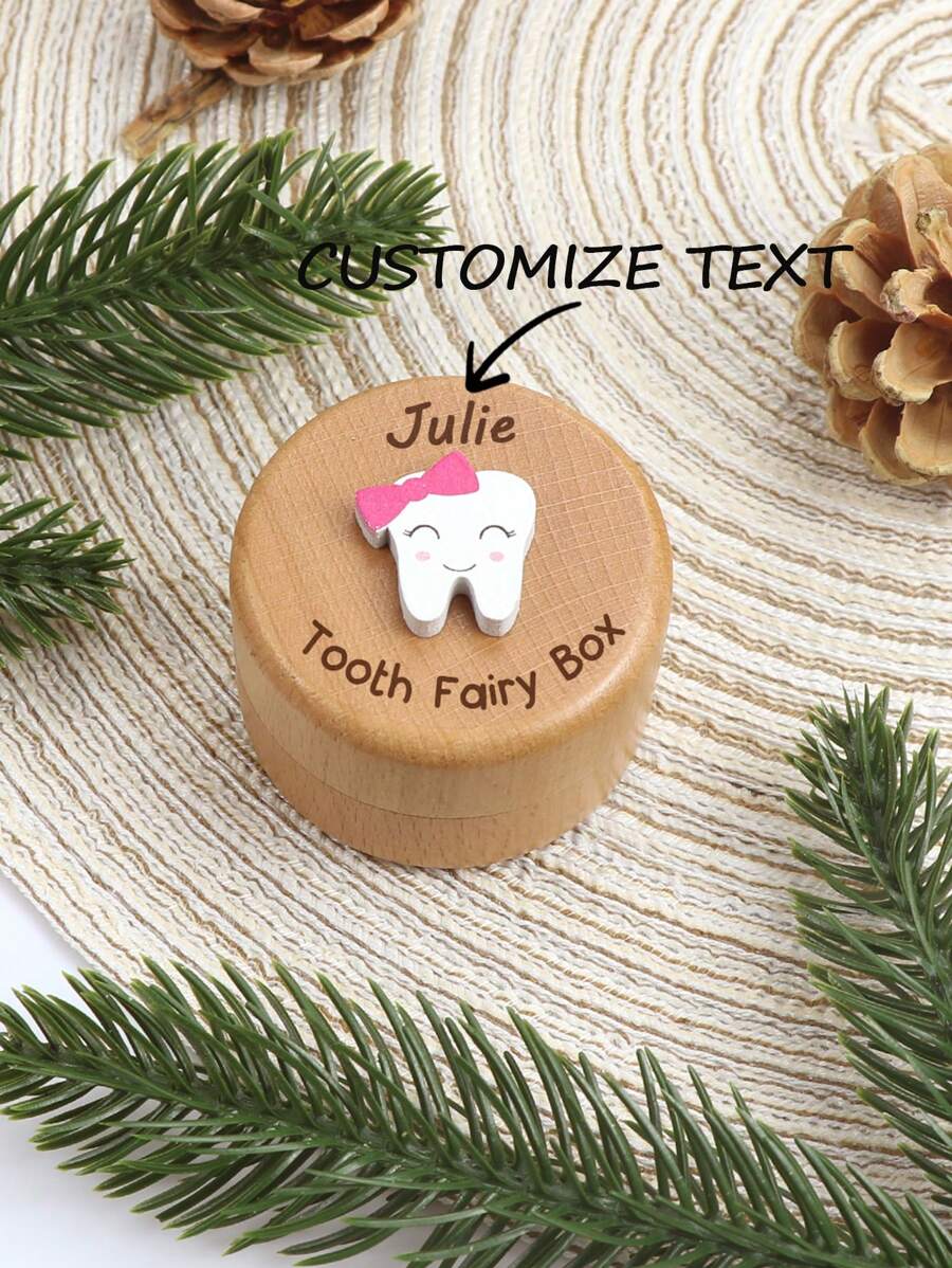 Custom Name Wooden Tooth Fairy Box Cute Lost Teeth Storage Tooth Box ...