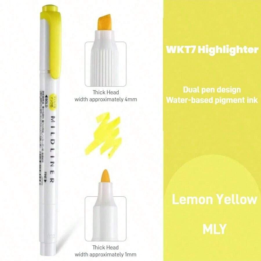 1 Pc ZEBRA Color Double-Headed Highlighter WKT7 High-Quality Fiber Nib ...