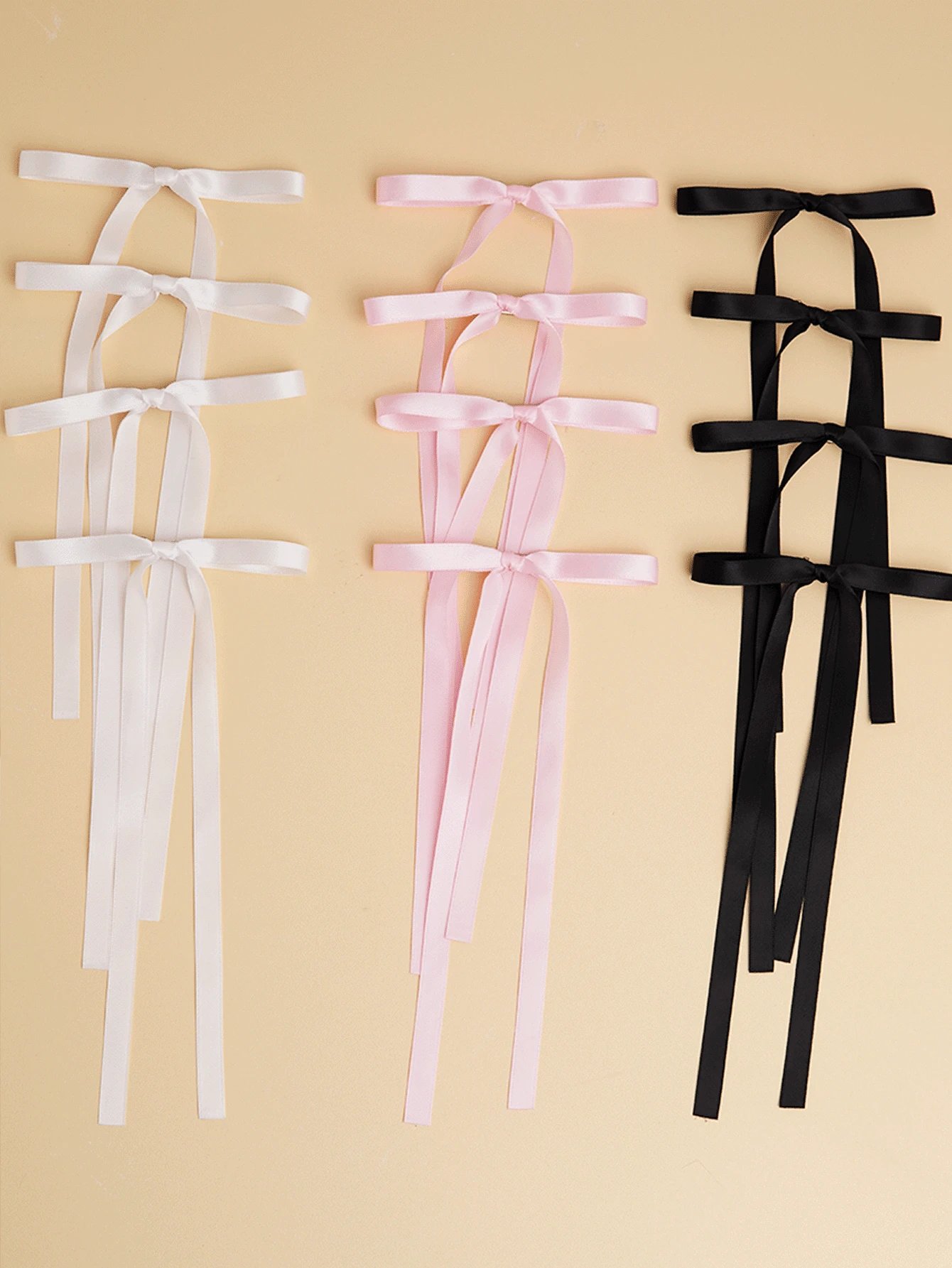 2/12 Pcs Bow Streamer Side Clips Set Elegant Long Ribbon Bow Hair Pins ...