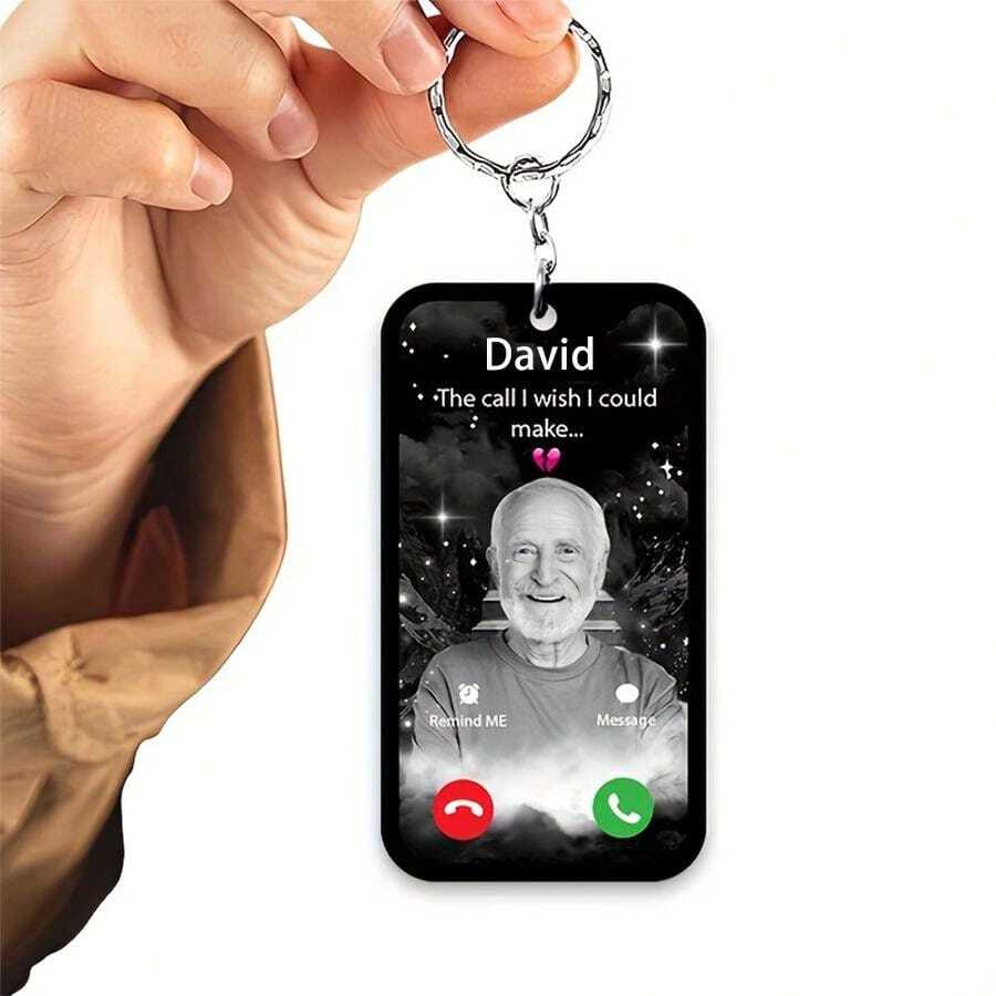 The Call I Wish I Could Take Keychain - Custom Photo And Name Keychain ...