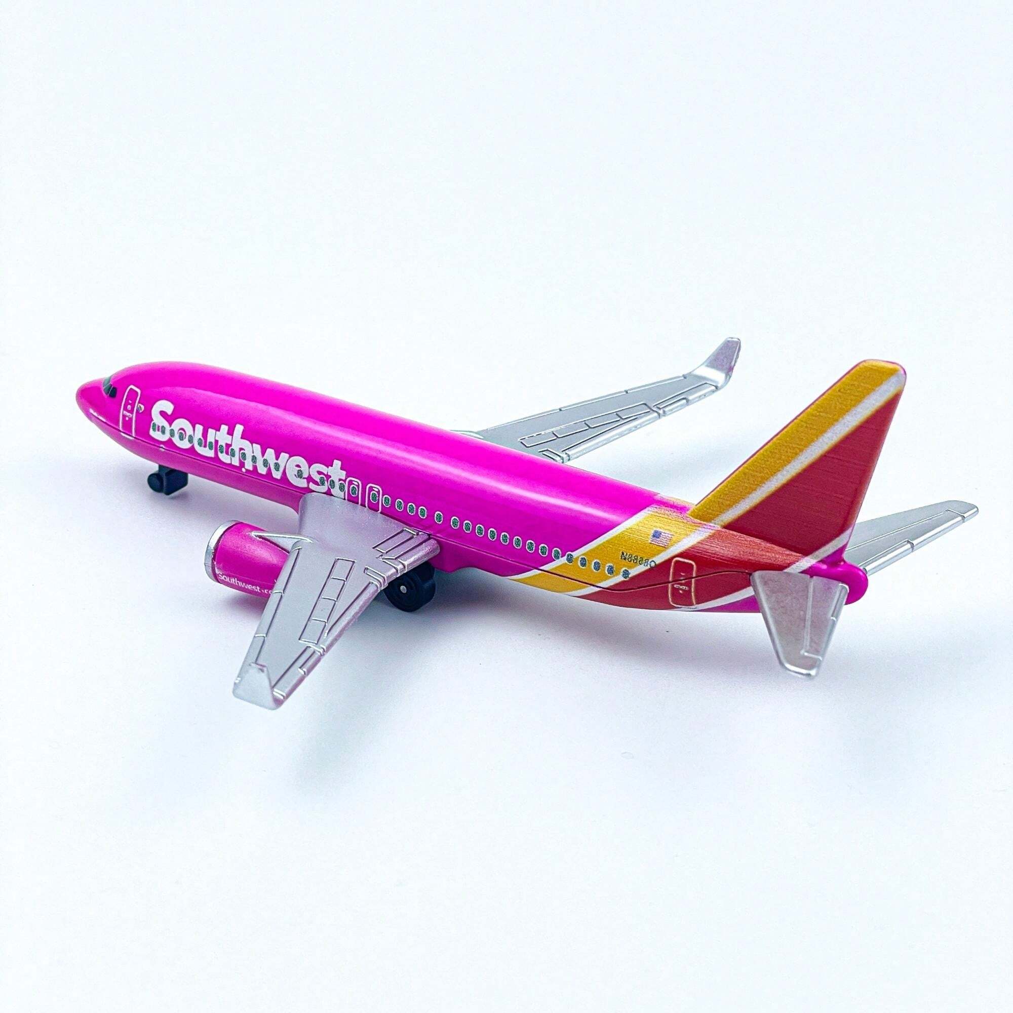 Pink Alloy Metal Airplane Model, Die-Cast Collectible Aircraft Model ...