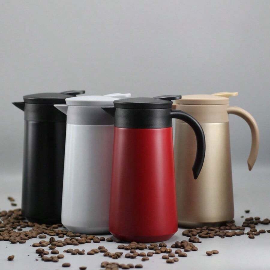 304ステンレス鋼 断熱ポット サーモス ダブルウォール 真空フラスコ 車用 携帯 サーモケトル コーヒージャグ ティーポット 800ml | SHEIN JAPAN