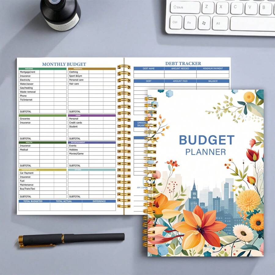 120 Pages/Book A5 Monthly Budget Planner, Expense Tracker, Monthly ...