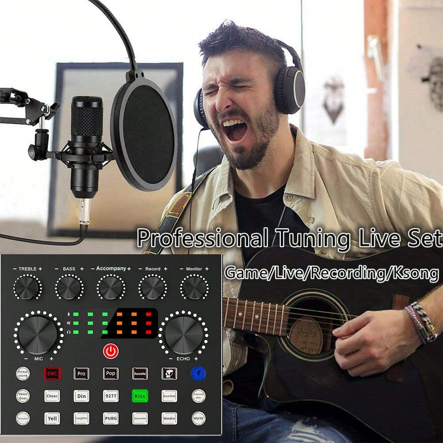 Podcast Equipment Bundle For Includes All-In-One Audio Interface With ...