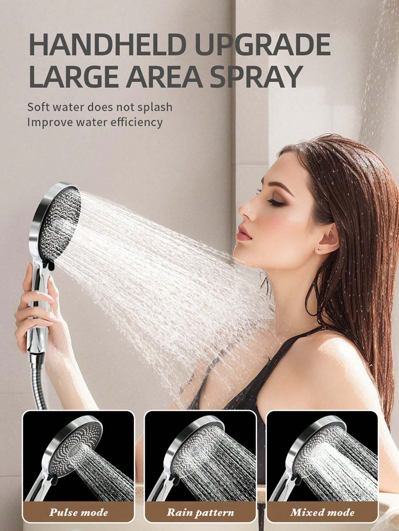 3-Setting High Pressure Boost Shower Head With Strong Water Flow | SHEIN