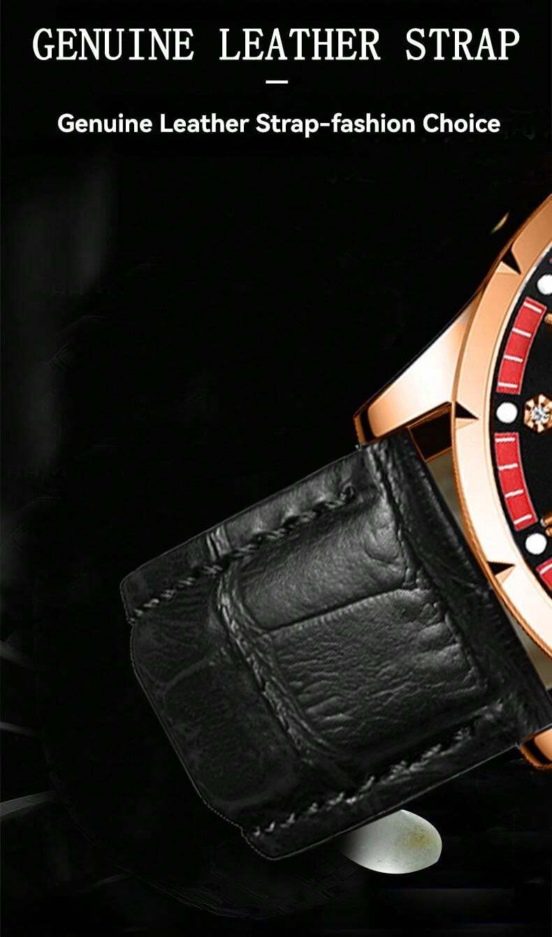 RUIGE Men's Quartz Watch Luxury Sports Waterproof Chronograph Luminous ...