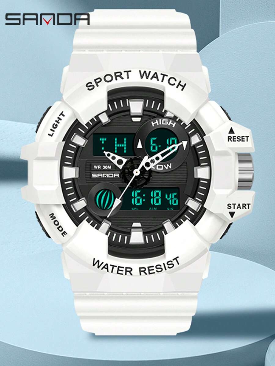SANDA SANDA Top Dual Display Men Watches Waterproof Sports Watch ...