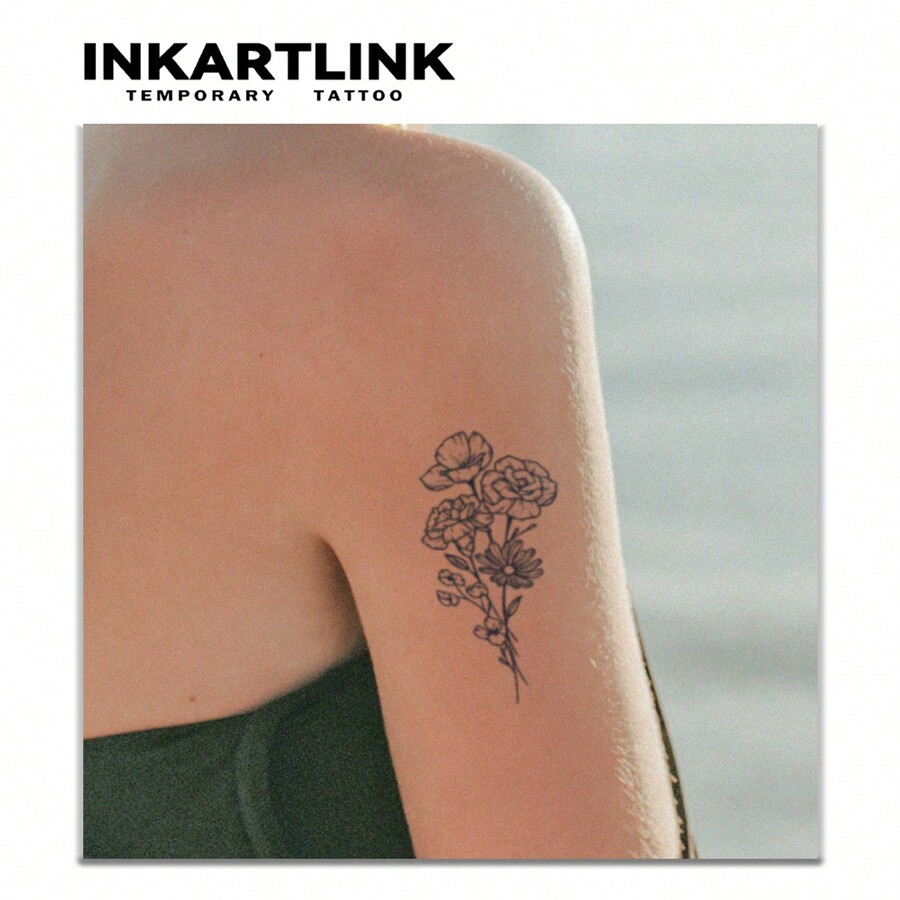 INKARTLINK INKARTLINK Revolutionary Tattoo Technology, Semi-Permanent Tattoo, Floral, Realistic ...