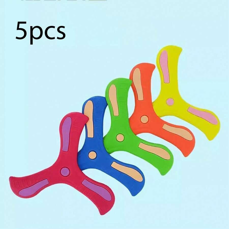 Randomly Colored Soft EVA Three Leaf Boomerang, 9-Inch Interactive ...