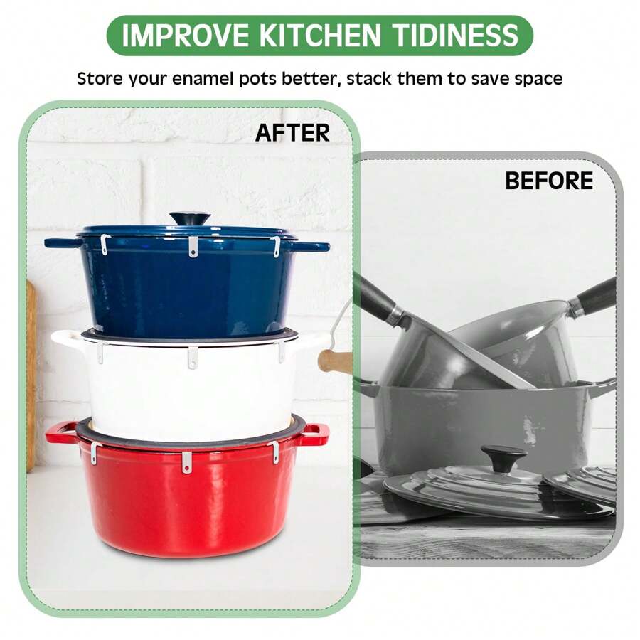 Protector Clips - Set Of 6 Replacement Cookware Protectors - Stacking ...