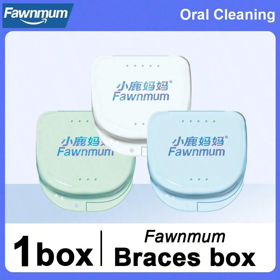 Fawnmum Fawnmum Retainer Case Storage Box, Breathable Clear Denture ...