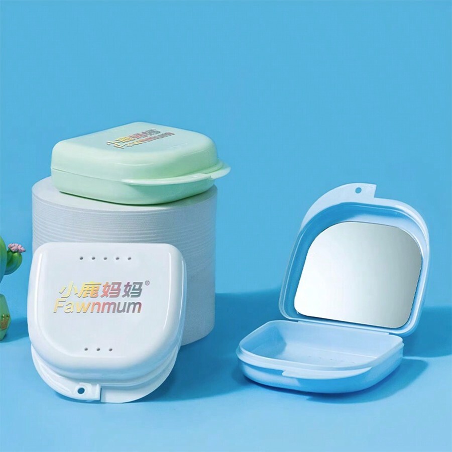 Fawnmum Fawnmum Retainer Case Storage Box, Breathable Clear Denture ...
