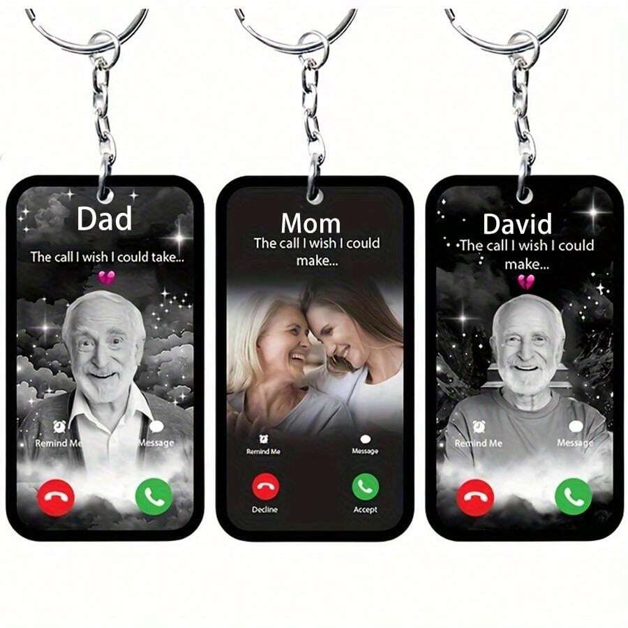 The Call I Wish I Could Take Keychain - Custom Photo And Name Keychain ...