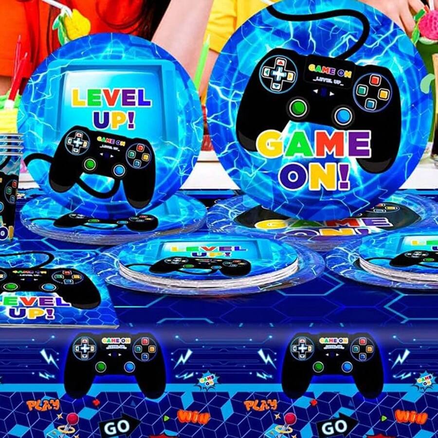 10pcs/20pcs,Video Game Party Supplies,Video Game Birthday Party Plates ...