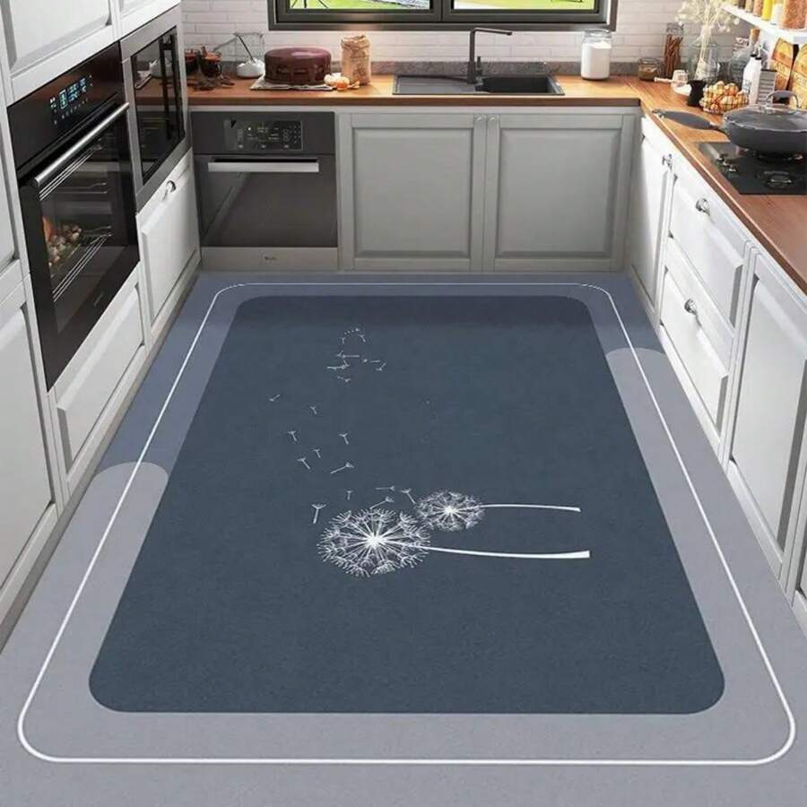 Letter Absorbent Floor Mat Anti Slip Fully Laid Kitchen Floor Mat Foot ...