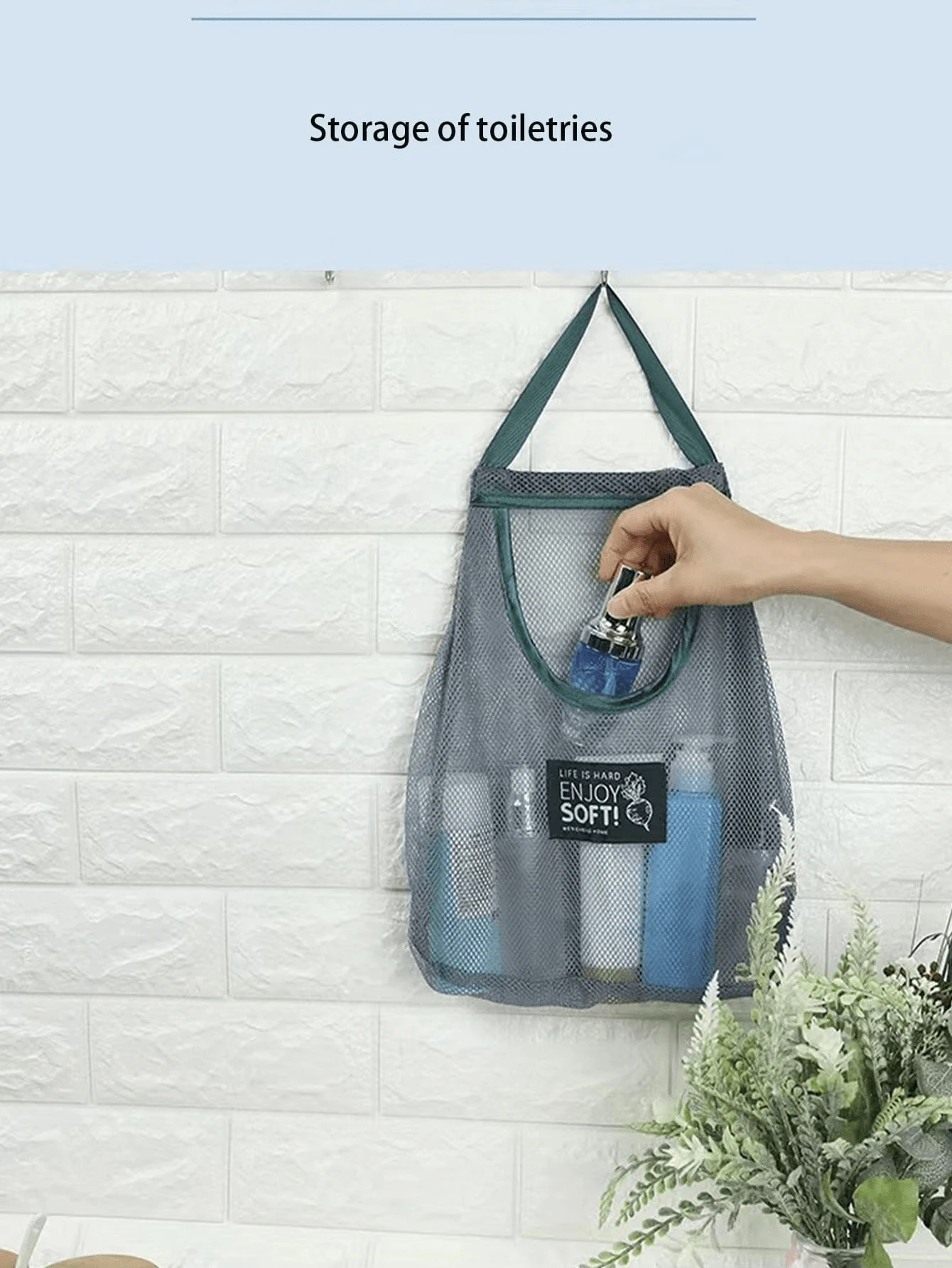 Wall Hanging Mesh Bag, Reusable Mesh Produce Bags Hanging Kitchen ...