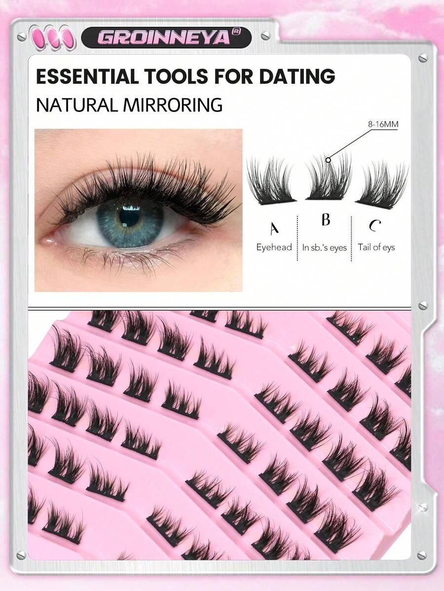 56 Clusters Lash Clusters DIY Eyelash Extension Individual Eyelashes ...