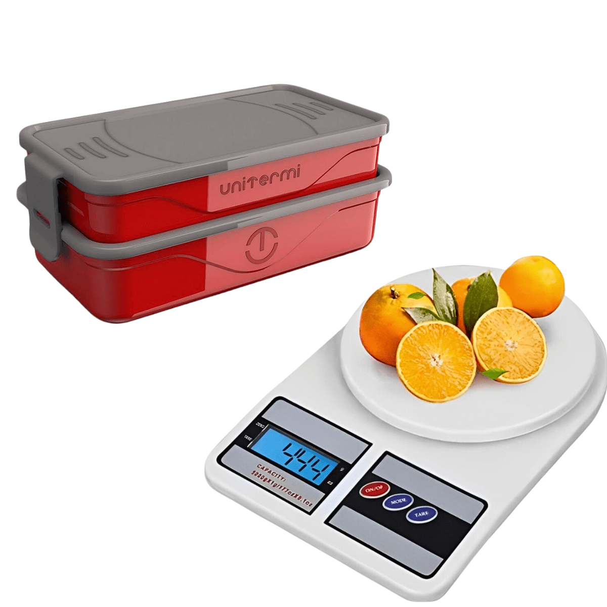SUPER KIT Double Lunch Box With Cutlery + 10 Kilos Kitchen ...