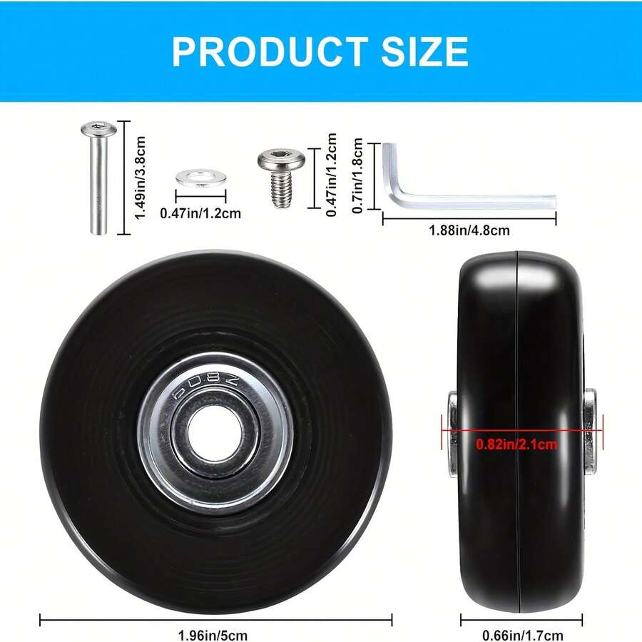 Luggage Replacement Wheels Rubber Luggage Replacement Wheels Universal ...