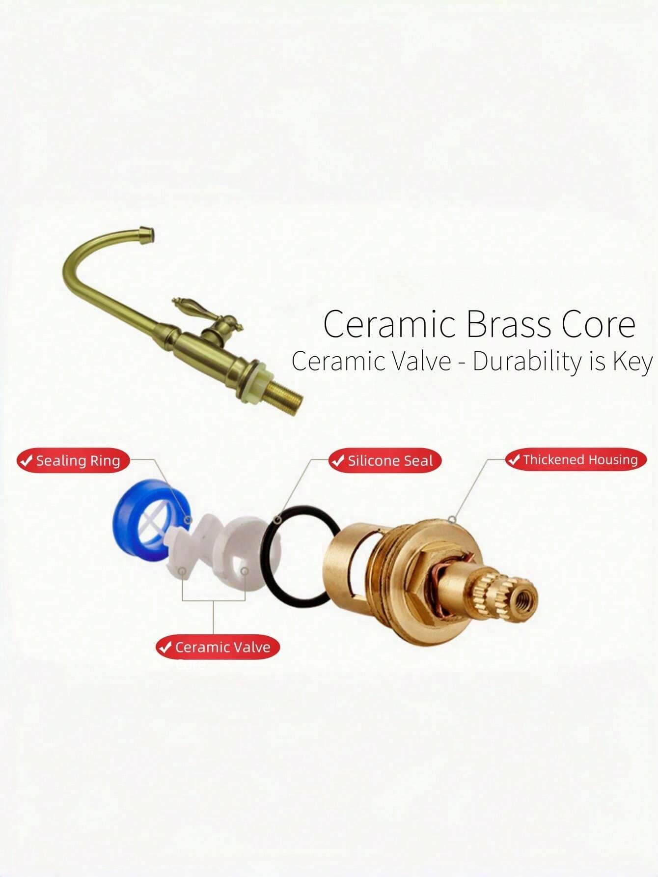 Cold Kitchen Sink Faucet Antique Bronze Finished 360 Degree Single Hole ...